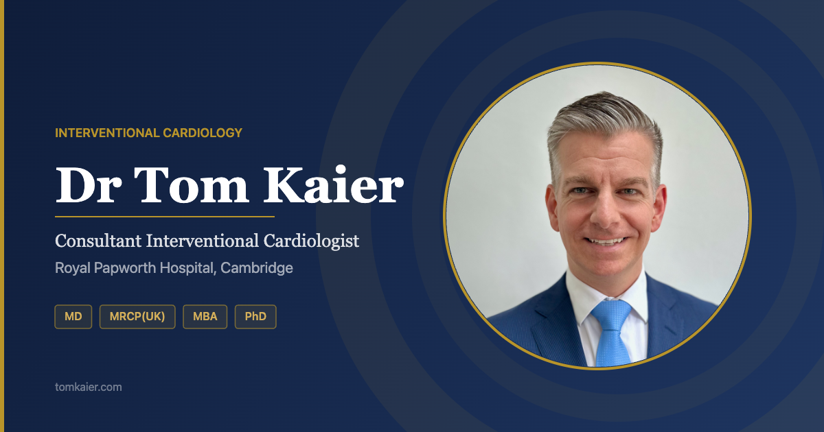 Dr Tom Kaier — Consultant Interventional Cardiologist in Cambridge